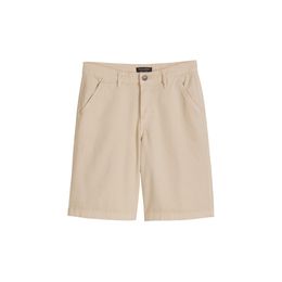 Marc O'Polo Shorts MARC O'POLO "aus Bio-Baumwoll-Twill", M&auml;dchen, Gr. 152, Normalgr&ouml;&szlig;en, linen beige, Obermaterial: 100% Baumwolle, unifarben, regular fit 7/8-L&auml;nge, Hosen Shorts