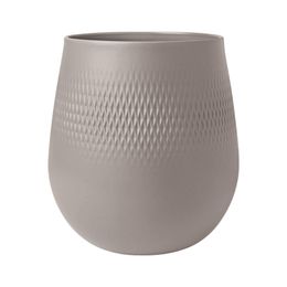 Villeroy & Boch Dekovase VILLEROY & BOCH "Vase Manufacture Collier 23 cm", taupe, B:20,5cm H:22,5cm T:20,5cm &Oslash;:20,5cm, Vasen