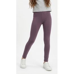 Leggings name it "NKFVIVIAN LEGGING NOOS", M&auml;dchen, Gr. 80, N-Gr, arctic dusk, Jersey, Obermaterial: 95% Baumwolle, 5% Elasthan, unifarben, normal lang, Hosen Leggings, Baumwollmischung, normal geschnitten