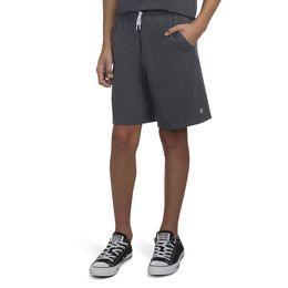 Sweatshorts Hurley "HRLB H2O-DRI SUNSET KNIT SHORT", M&auml;dchen, Gr. 128, N-Gr, schwarz heather, Obermaterial: 89% Polyester, 11% Elasthan, Hosen Sweatshorts, mit Elasthan-Anteil, leichtes Material, pflegeleicht
