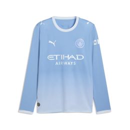 Trainingsshirt Puma "Manchester City 26/27 Langarm-Heimtrikot Herren", Herren, Gr. 3XL, team light blau icy, Obermaterial: 100% Polyester. Rippe: 100% Polyester. Einsatz: 100% Polyester, regular fit, Rundhals, Shirts