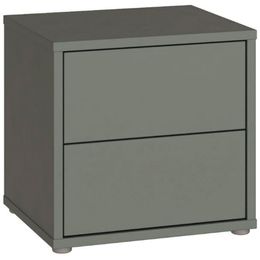 Nachtkommode FORTE "Alice Springs", salbei, B:49,8cm H:47,9cm T:41,5cm, Holzwerkstoff, Sideboards, Schubk&auml;sten mit Vollauszug, Push to Open