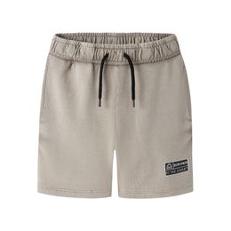 Sweatshorts name it "NKMFANDEL SWEAT SHORTS UNB NOOS", M&auml;dchen, Gr. 92, N-Gr, beige (vintage khaki), Sweatware, Obermaterial: 100% Baumwolle, unifarben, kurz, Hosen Sweatshorts, Baumwolle, elastisches und verstellbares B&uuml;ndchen, mit Aufdruck