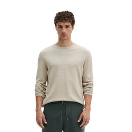 Marc O'Polo Rundhalspullover MARC O'POLO "aus reiner Bio-Baumwolle", Herren, Gr. L, grau kit, Obermaterial: 100% Baumwolle, unifarben, Rundhals, Pullover Rundhalspullover