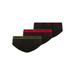 Hipster HUGO UNDERWEAR "HIPBRIEF TRIPL", Herren, Gr. L (52), 3 Stk., charcoal 014, Jersey, Obermaterial: 95% Baumwolle, 5% Elasthan, k&ouml;rpernah, Unterhosen, mit elastischem Bund
