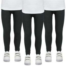 Leggings TUPTAM "Leggings M&auml;dchen Winter Leggings Blickdichte Thermo 3er Pack", M&auml;dchen, Gr. 104, N-Gr, schwarz, Obermaterial: 95% Baumwolle CO. 5% Elasthan EL., Hosen Leggings