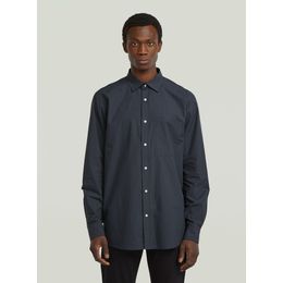 G-Star Raw Langarmshirt G-STAR "One Pocket Regular Hemd", Herren, Gr. L, india ink bold stripe, Obermaterial: 100% Baumwolle, Shirts Langarmshirt