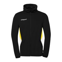 Trainingsjacke Uhlsport "Trainingsjacke Equipe 29 Multi Hood", Herren, Gr. 4XL, schwarz (schwarz, wei&szlig;, limonengelb), Obermaterial: 100% Polyester Pol. recyc.., Jacken Trainingsjacke