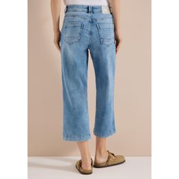 Loose-fit-Jeans Cecil, Damen, Gr. 29, L&auml;nge 24, blau (light blau wash), Jeans, 83% Baumwolle, 15% Polyester, 2% Elasthan, unifarben, kniebedeckend, Jeans, High Waist