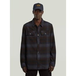 G-Star Raw Langarmshirt G-STAR "GPO Overshirt", Herren, Gr. XL, salute arthur check, Obermaterial: 100% Baumwolle, Shirts Langarmshirt