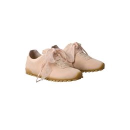 Sneaker Calvin Klein "LOW PROFILE RUN MG SUE DB LACES", Damen, Gr. 39, ros&eacute;, Leder, Lederimitat, Textil, unifarben, Schuhe Sneaker, Trendy-Schn&uuml;rschuh, Freizeitschuh mit zwei Schn&uuml;rsenkelarten
