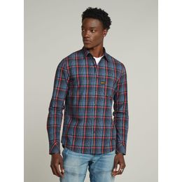 G-Star Raw Langarmshirt G-STAR "Bristum 2.0 Slim Hemd", Herren, Gr. S, warm sartho elliot check, Obermaterial: 100% Baumwolle, Shirts Langarmshirt
