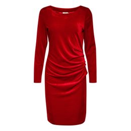 Midikleid Kaffe "Kleid Kelly", Damen, Gr. M, N-Gr, haute rot, Obermaterial: 90% Polyester PES. 10% Elasthan EL., Kleider Midikleid