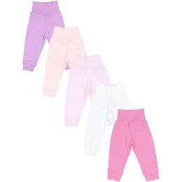 Pumphose TUPTAM "Pumphose Baby Lange Pumphose 5er Pack", M&auml;dchen, Gr. 56, N-Gr, lila (flieder pink rosa beige), Obermaterial: 100% Baumwolle CO., Hosen