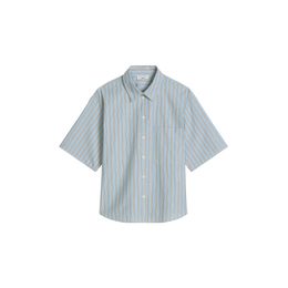Marc O'Polo Kurzarmbluse MARC O'POLO DENIM, Damen, Gr. L, light blau, Web, Obermaterial: 100% Baumwolle, gestreift, Blusen