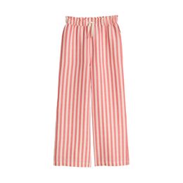 Marc O'Polo Chinohose MARC O'POLO "aus Leinen und Bio-Baumwolle", M&auml;dchen, Gr. 164, Normalgr&ouml;&szlig;en, rot, Obermaterial: 51% Leinen, 49% Baumwolle, gestreift, loose fit normal, Hosen Chinohose