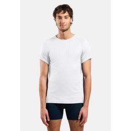 Funktionsshirt Odlo "BL TOP crew neck s/s-ACTIVE LIGHT", Herren, Gr. L, wei&szlig;, Obermaterial: 100% Polyester, normal, Rundhals, Shirts Funktionsshirt, kurze &Auml;rmel, sportlicher Stil