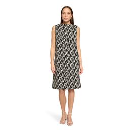 Sommerkleid Betty Barclay "Damen ohne Arm", Damen, Gr. 42, Normalgr&ouml;&szlig;en, schwarz, beige, Obermaterial: 95% Polyester, 5% Elasthan, Basic schmal kurz, Rundhals, Kleider Sommerkleid
