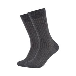 JOOP! Socken JOOP "2er Pack", Herren, Gr. 39-42, schwarz (anthrazit melange), 82% Baumwolle, 16% Polyamid, 2% Elasthan, gestreift, Socken Socken