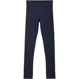 Leggings name it "NKFVIVIAN LEGGING NOOS", M&auml;dchen, Gr. 80, N-Gr, schwarz sapphire, Jersey, Obermaterial: 95% Baumwolle, 5% Elasthan, unifarben, normal lang, Hosen Leggings, Baumwollmischung, normal geschnitten