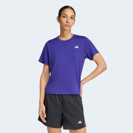 T-Shirt adidas Performance "WE MIN CREW TEE", Damen, Gr. L, pure lila, Obermaterial: 93% Polyester, 7% Elasthan, Rundhals, Shirts T-Shirt