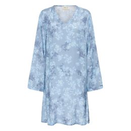 Midikleid Cream "Kleid CRBeatrice", Damen, Gr. 36, N-Gr, blau flower, Obermaterial: 55% Viskose LENZING ECOVERO CV LenzEcov. 45% Viskose CV., Kleider Midikleid