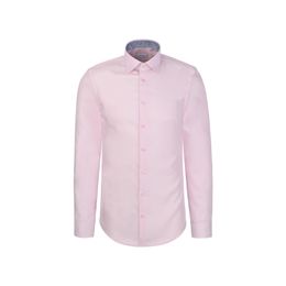Seidensticker Herren Businesshemd "Schwarze Rose", rosa, Gr. 44, unifarben, 100% Baumwolle, Hemden, Slim 1/1 Kentkragen Uni