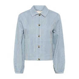 Allwetterjacke Cream "Jacke CRBerta", Damen, Gr. 46, blau (horizon blau milkboy), Obermaterial: 98% Baumwolle CO. 2% Elasthan EL., Jacken