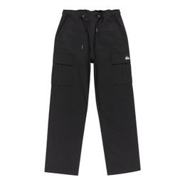 Stretch-Hose Quiksilver "Taxer Cargo", M&auml;dchen, Gr. 12, schwarz, Obermaterial: 99% Baumwolle, 1% Elasthan., Hosen