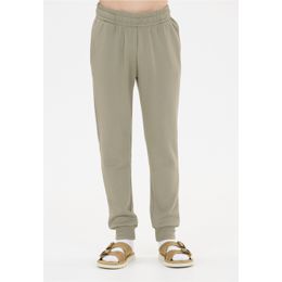 Sweathose LES'ARCS "Abeni", M&auml;dchen, Gr. 140, EURO-Gr&ouml;&szlig;en, khaki, 45% Polyester, 35% Baumwolle, 20% Polyester, unifarben, lang, Hosen Sweathose, mit relaxter Passform