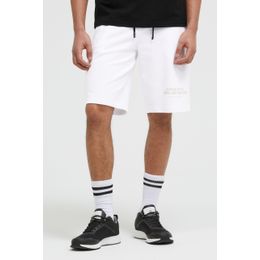 Sweatshorts CAMP DAVID, Herren, Gr. L, Normalgr&ouml;&szlig;en, wei&szlig;, Sweatware, Material: 100% Baumwolle, unifarben, regular fit knielang, Hosen Sweatshorts, mit Elastikbund & seitlichen Taschen