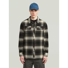 G-Star Raw Langarmshirt G-STAR "GPO Overshirt", Herren, Gr. XL, asfalt arthur check, Obermaterial: 100% Baumwolle, Shirts Langarmshirt