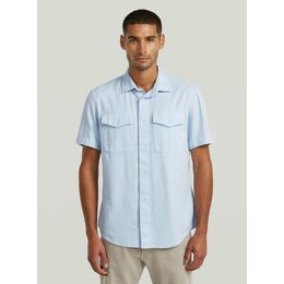 G-Star Raw Langarmshirt G-STAR "Marine Slim Hemd", Herren, Gr. L, lt wave gd, Obermaterial: 50% Baumwolle, 50% Baumwolle, Shirts Langarmshirt