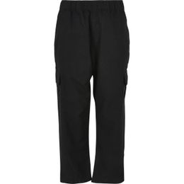 Cargohose Urban Classics "Urban Classics Herren Boys Ripstop Cargo Pants", M&auml;dchen, Gr. 158/164, Normalgr&ouml;&szlig;en, schwarz, 100% Baumwolle, unifarben, normal, Hosen Cargohose