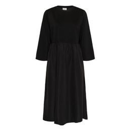 Midikleid Kaffe "Kleid KArosa", Damen, Gr. L, N-Gr, schwarz (schwarz deep), Obermaterial: 50% Polyester PES. 45% Viskose CV. 5% Elasthan EL., Kleider Midikleid