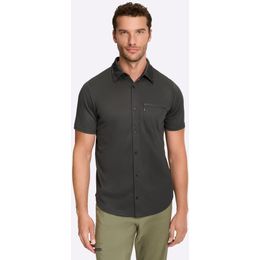 Funktionsshirt Catamaran "Funktions-Hemd", Herren, Gr. 43/44, graphit, 100% Polyester, unifarben, Shirts Funktionsshirt
