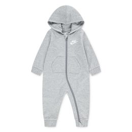 Strampler Nike Sportswear "NKN BABY FRENCH TERRY COVERALL", Jungen, Gr. 56, N-Gr, grau heather, Obermaterial: 60% Baumwolle, 40% Polyester, Overalls, f&uuml;r den Alltag, aus pflegeleichten Materialien