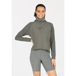 ENDURANCE ATHLECIA Outdoorjacke ATHLECIA "Aiana", Damen, Gr. 32, grau, 100% Polyester, unifarben, normal, hoch geschlossener Ausschnitt, Jacken Outdoorjacke, in atmungsaktiver Stretch-Qualit&auml;t