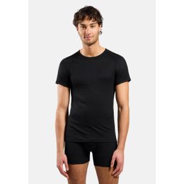 Funktionsshirt Odlo "BL TOP crew neck s/s-ACTIVE LIGHT", Herren, Gr. M, schwarz, Obermaterial: 100% Polyester, normal, Rundhals, Shirts Funktionsshirt, kurze &Auml;rmel, sportlicher Stil