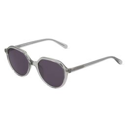 Fielmann ABC 074 SUN FA ALEX | Unisex-Sonnenbrille | Fassung: Vollrand, Panto, Acetat Spritzguss, Gr&uuml;n Transparent | Glasfarbe: Grau