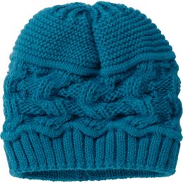 Damen Strickm&uuml;tze petrol, Gr&ouml;&szlig;e 0
