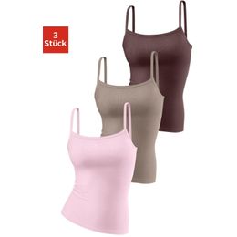 H.I.S. H.I.S Damen Spaghettitop, rosa, taupe, braun, Gr&ouml;&szlig;e 40/42