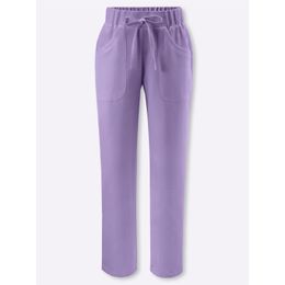 WITT Damen Schlupfhose in Struktur-Optik, lavendel, Gr&ouml;&szlig;e 46