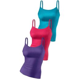 H.I.S. H.I.S Damen Spaghettitop, lila, pink, t&uuml;rkis, Gr&ouml;&szlig;e 44/46