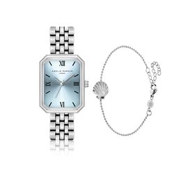 Quarzuhr AMELIA PARKER "SAG8-1", silber, Armbanduhren, Damen, Quarzuhr
