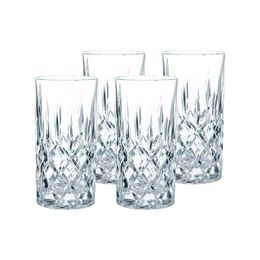 Longdrinkglas Nachtmann "Longdrinkgl&auml;ser Noblesse 375 ml 4er Set transparent", bunt (transparent), B:2cm H:2cm &Oslash;:7,7cm, Glas, Trinkgef&auml;&szlig;e, Erh&ouml;hte Bruchfestigkeit, Kristallglas, sp&uuml;lmaschinenfest