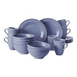 Geschirr-Set Seltmann Weiden "Fr&uuml;hst&uuml;cks-Set Beat Color Glaze 18er Set", lila (fliederblau), 18, Porzellan, Geschirr-Sets, Geschirr-Set, Sp&uuml;lmaschinengeeignet, Mikrowellenfest, Ofenfest