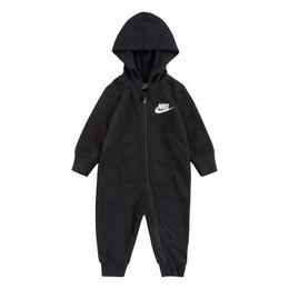 Strampler Nike Sportswear "NKN BABY FRENCH TERRY COVERALL", Jungen, Gr. 80 (12), N-Gr, schwarz, Obermaterial: 60% Baumwolle, 40% Polyester, Overalls, f&uuml;r den Alltag, aus pflegeleichten Materialien