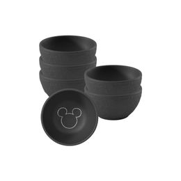Villeroy & Boch Dipschale VILLEROY & BOCH "Dipschalen Manufacture Rock - Mickey Mouse &oslash; 7,7 cm 6er Set schwarz", schwarz, B:7,7cm H:4cm L:7,7cm T:7,7cm &Oslash;:7,7cm, Sch&uuml;sseln, Dipschale, Sp&uuml;lmaschinenfest, Mikrowellensicher