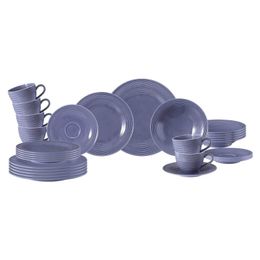 Geschirr-Set Seltmann Weiden "Kombiservice Beat Color Glaze", lila (fliederblau), 30, Porzellan, Geschirr-Sets, Geschirr-Set, Sp&uuml;lmaschinengeeignet, Mikrowellenfest, Ofenfest